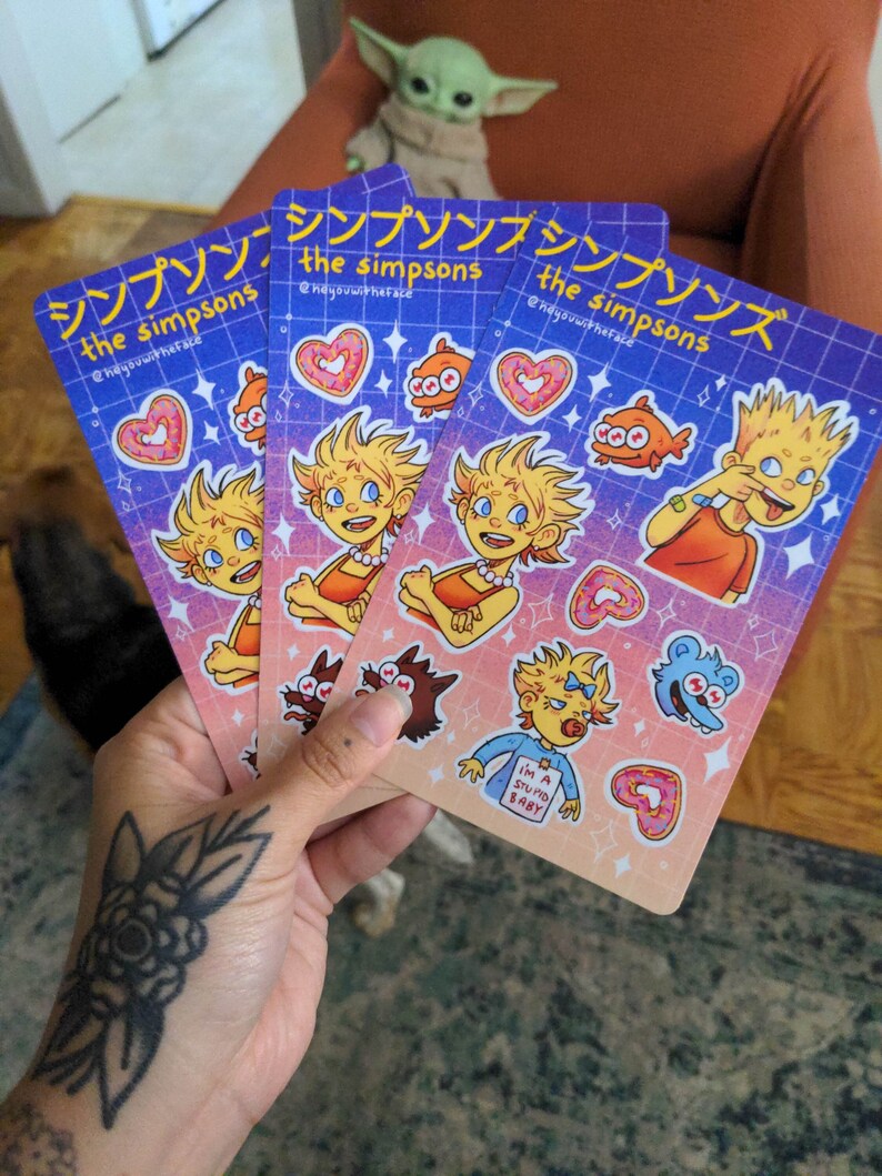 Kawaii~ Simpsons Sticker Sheet - Etsy