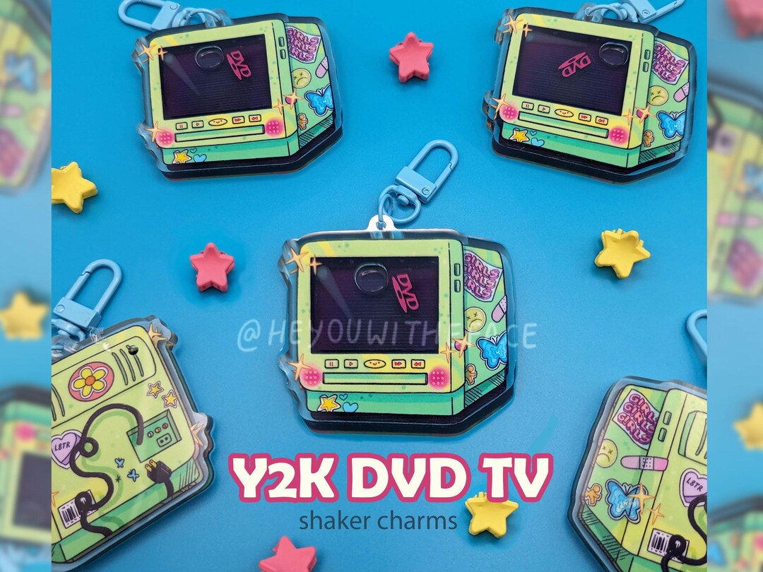 Y2K DVD TV Liquid Shaker Charm Keychain - Etsy
