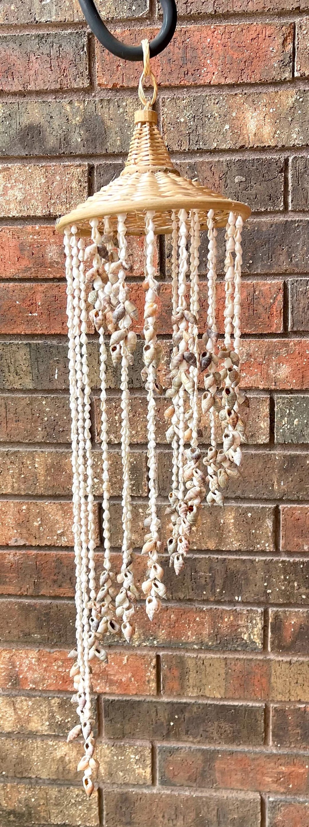 Vintage Boho Seashell Spiral Chandelier Hanging Swag Art Mobile Wind ...