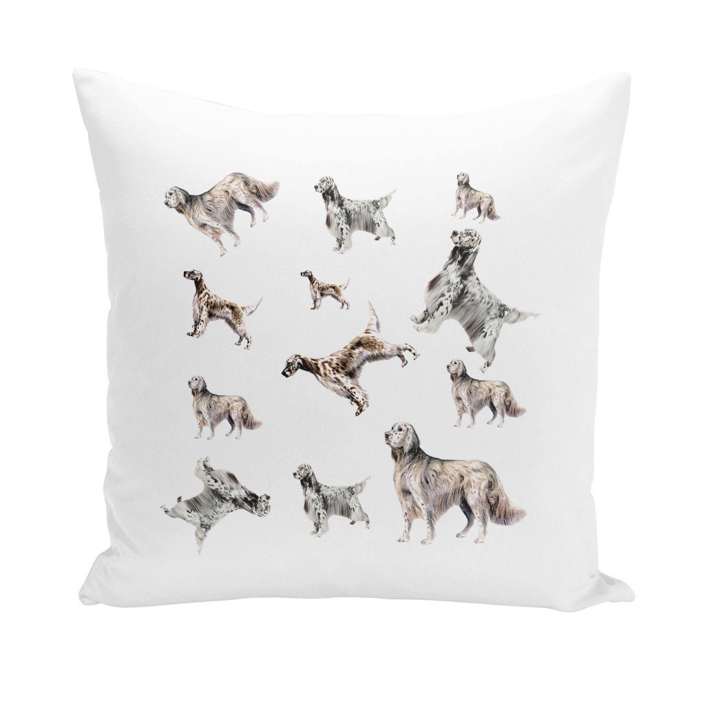 English Setter Throw Pillow Cover | Etsy