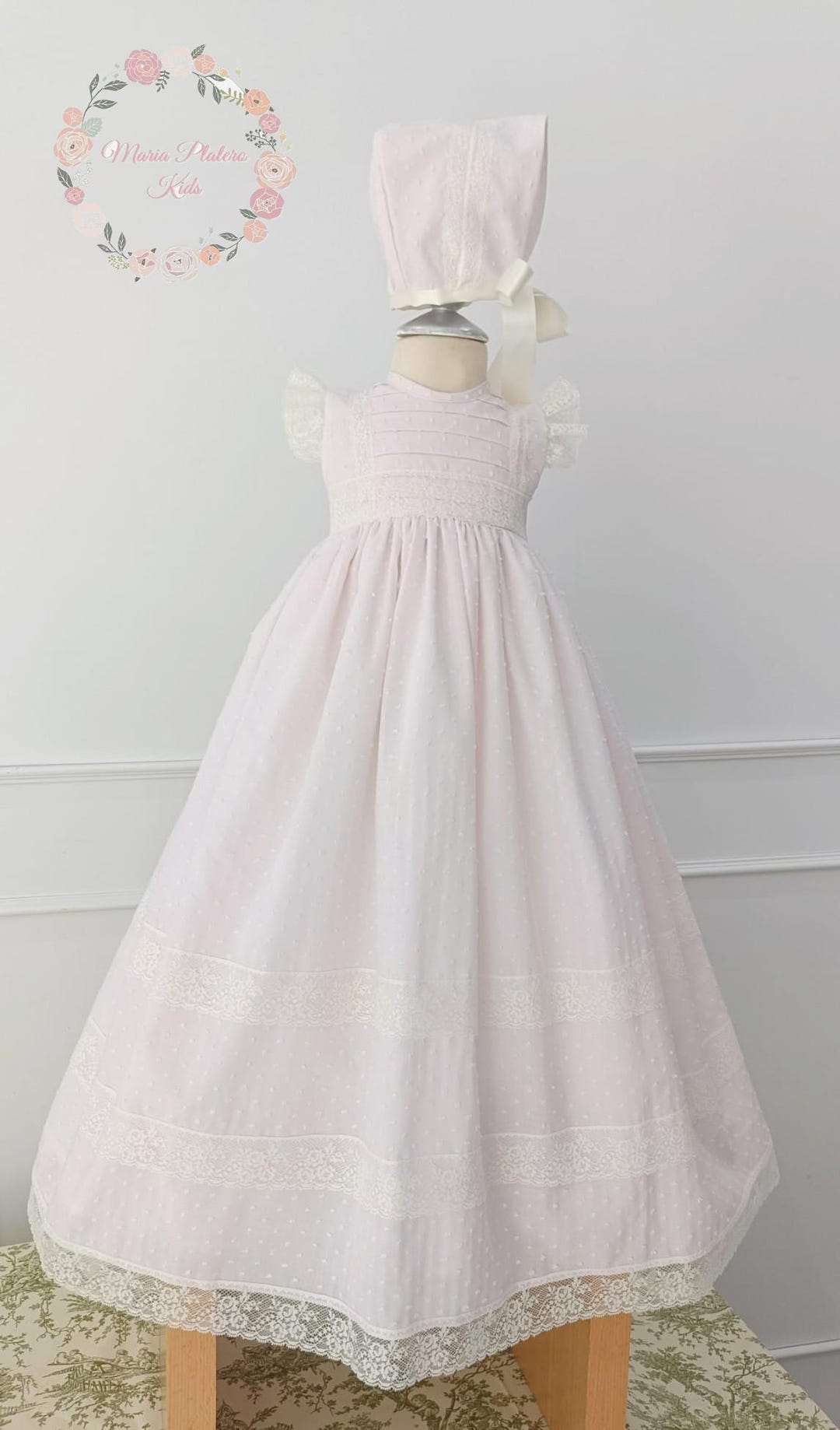 Baby Baptism Gown Spanish-style Baby Christening Dress. Blessing Dress ...