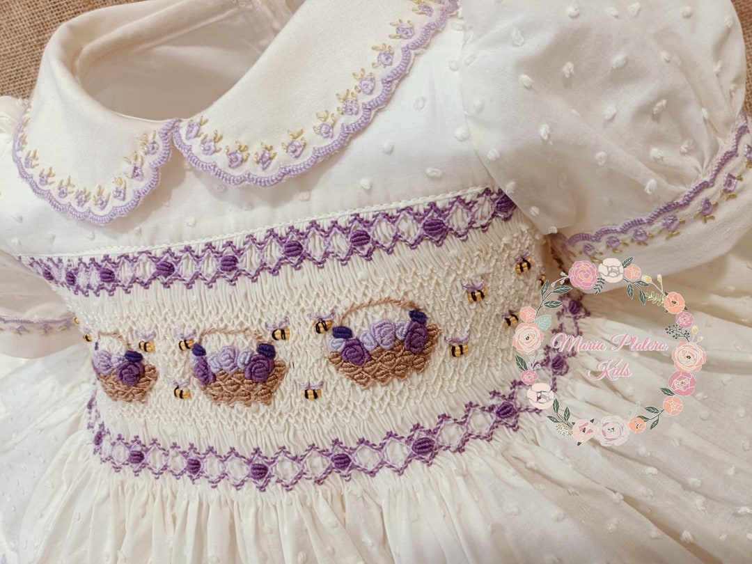 Smocking Dress Handmade in Spain, High Quality Baby Smocked Dress ...