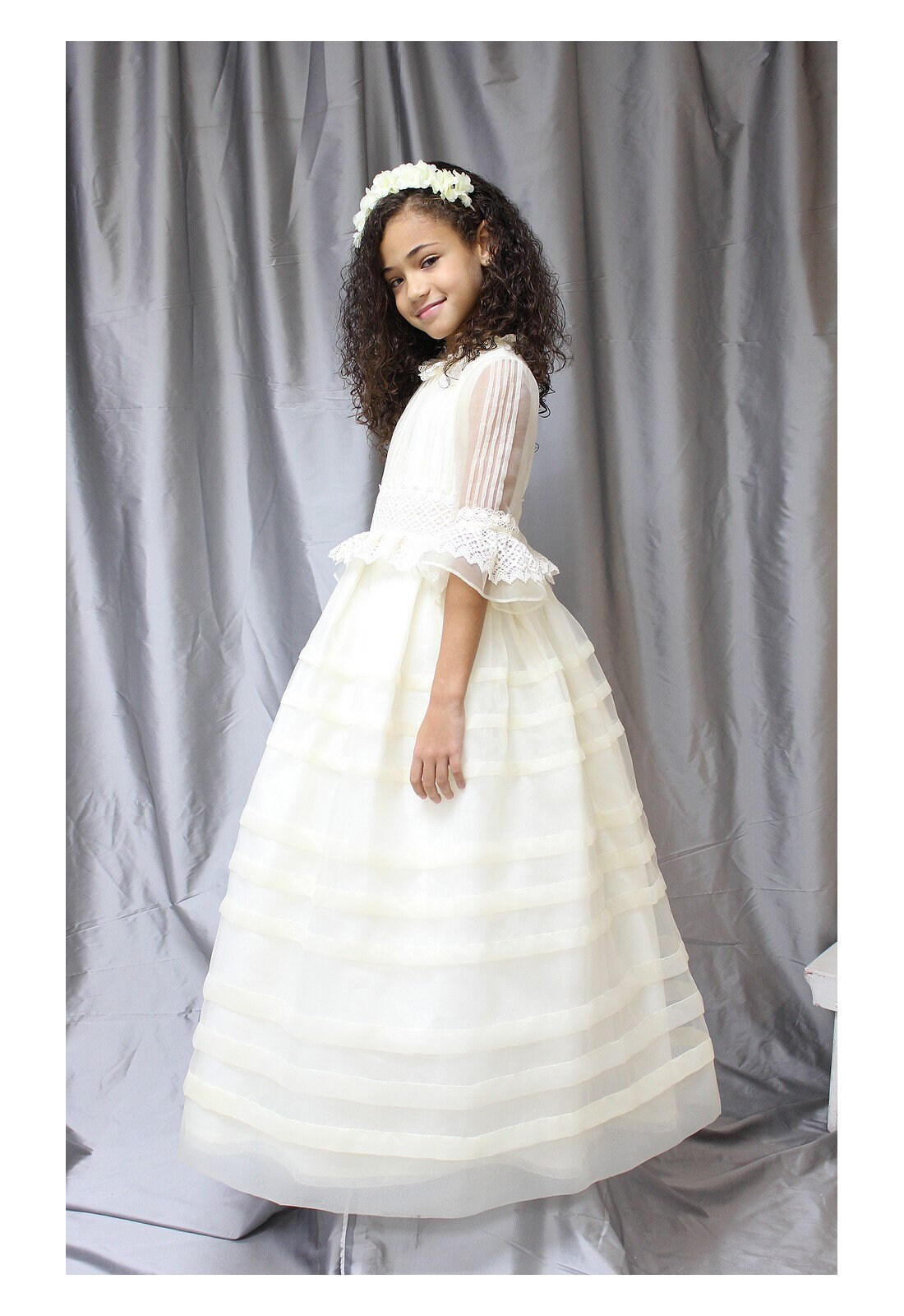 LUXURY First Communion Dress for Girl. Spanish European Style. Ivory ...