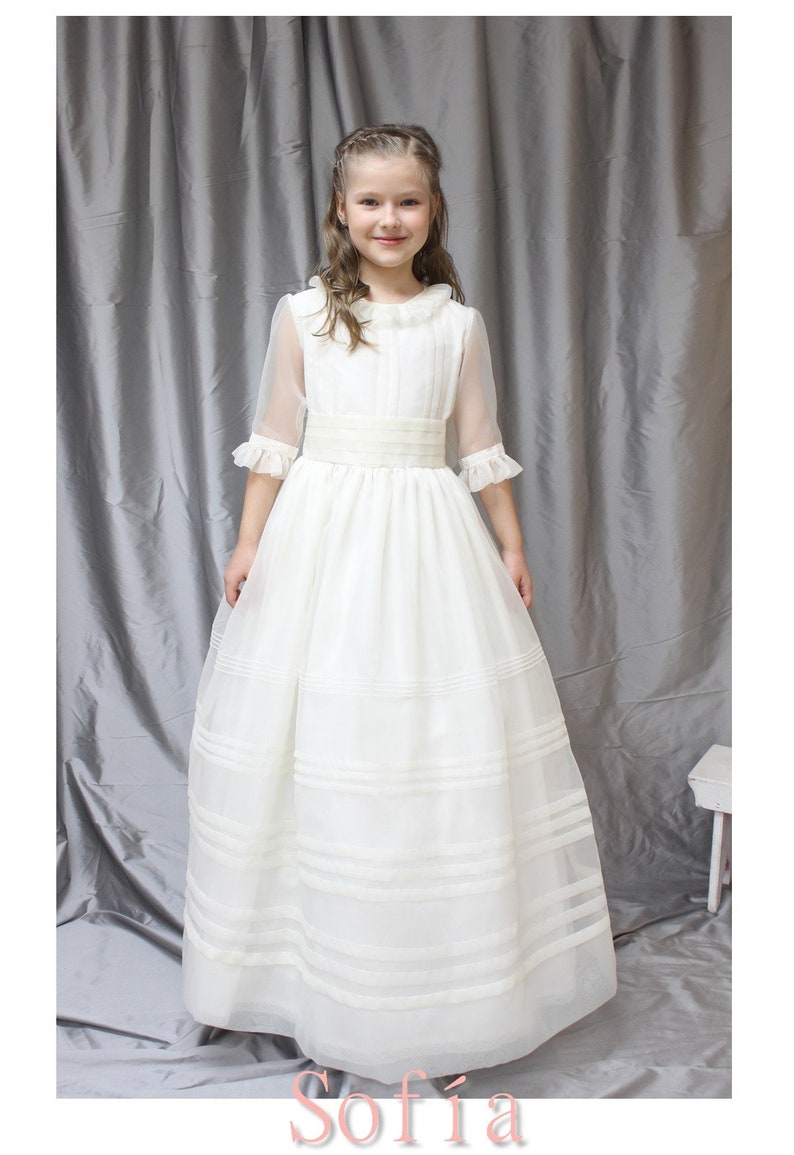 LUXURY First Communion Dress for Girl. Spanish European Style. Ivory ...