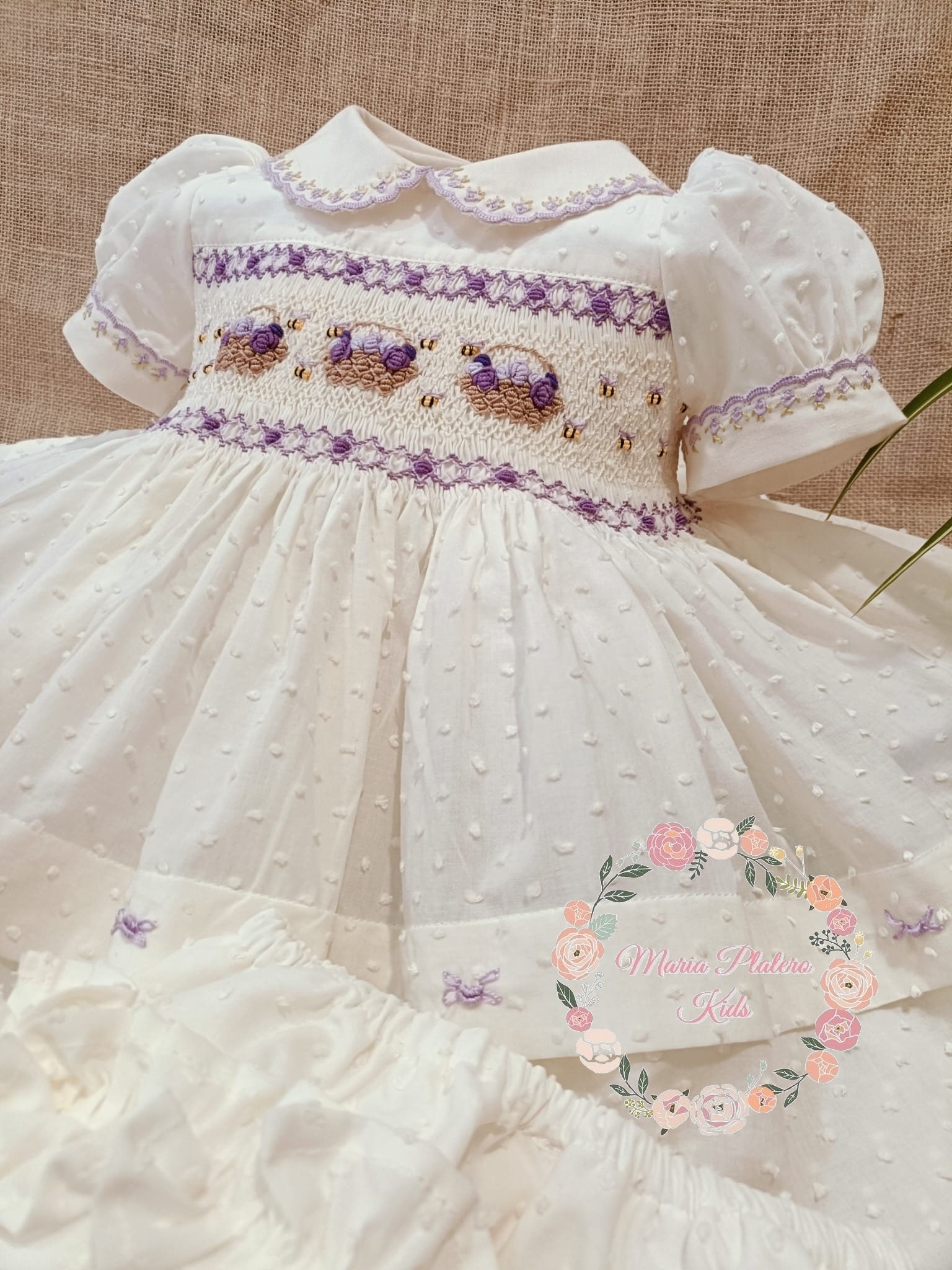 Smocking Dress Handmade in Spain, High Quality Baby Smocked Dress ...