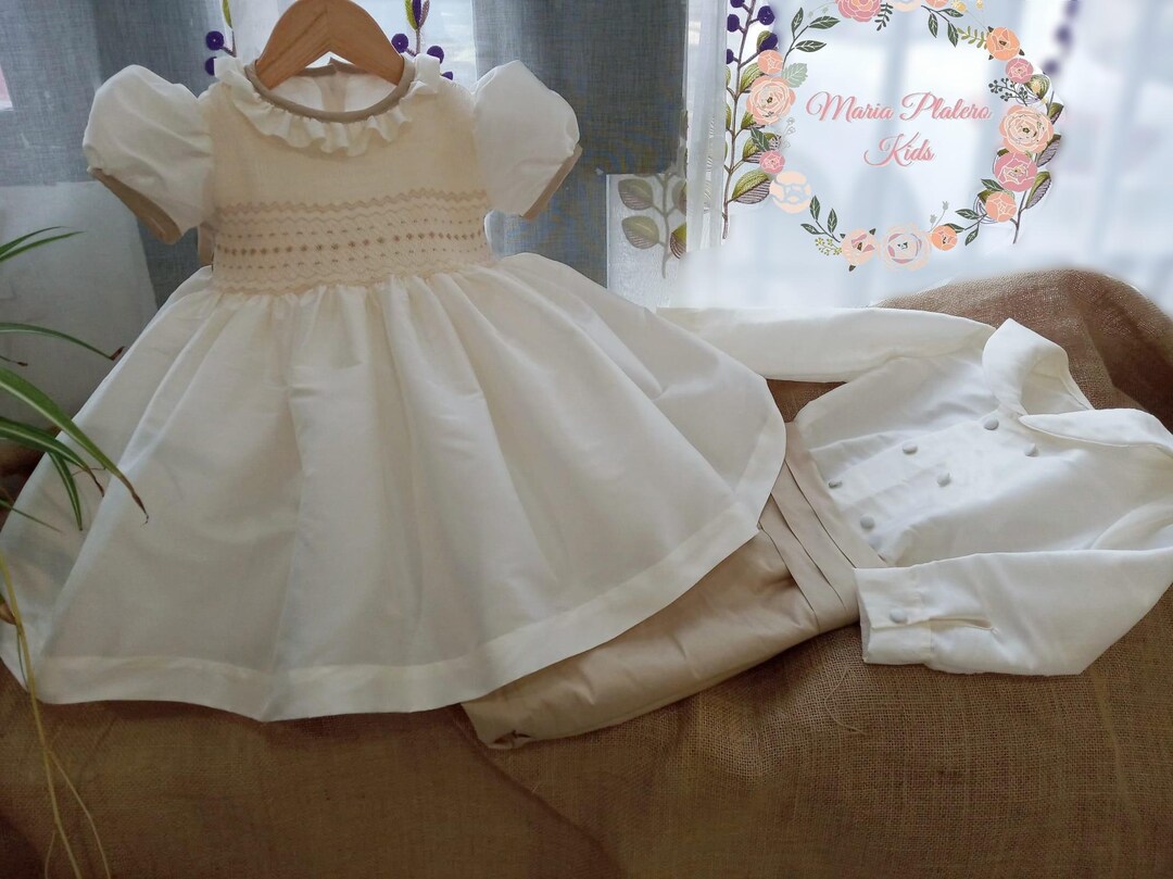 Girls Hand Smocked Celebration Dress Made in Spain, Handmade Smocking ...
