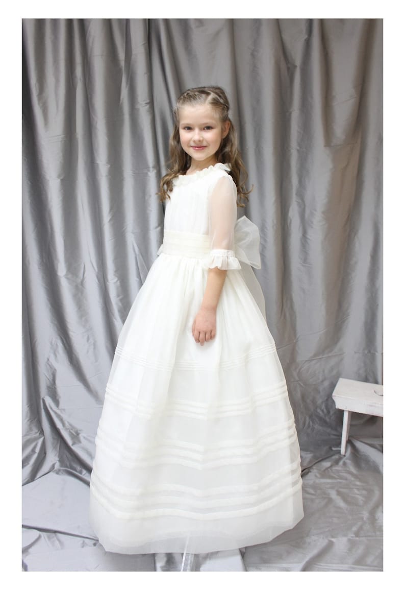 LUXURY First Communion Dress for Girl. Spanish European Style. Ivory ...