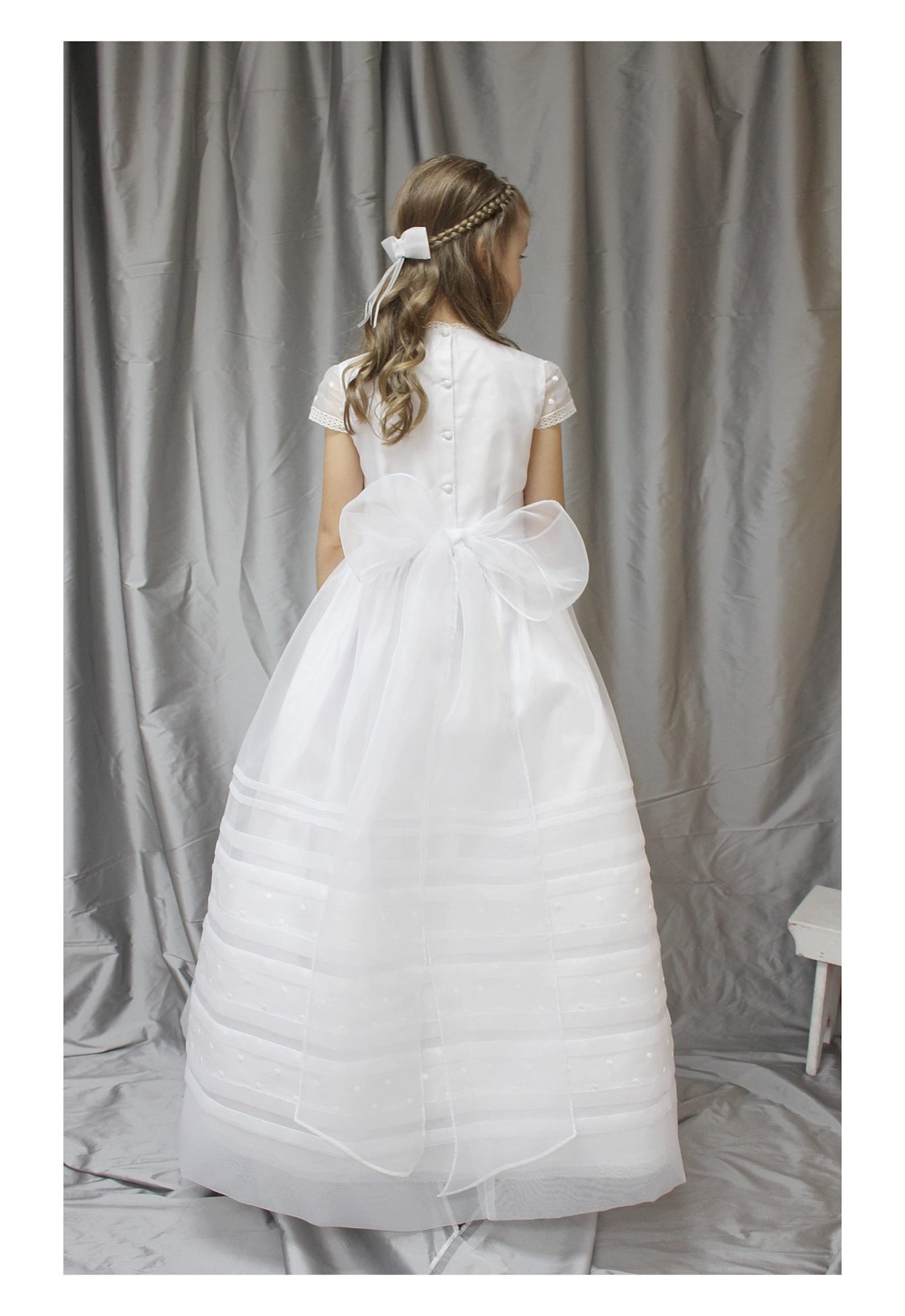 LUXURY First Communion Dress for Girl. Spanish European Style. White ...