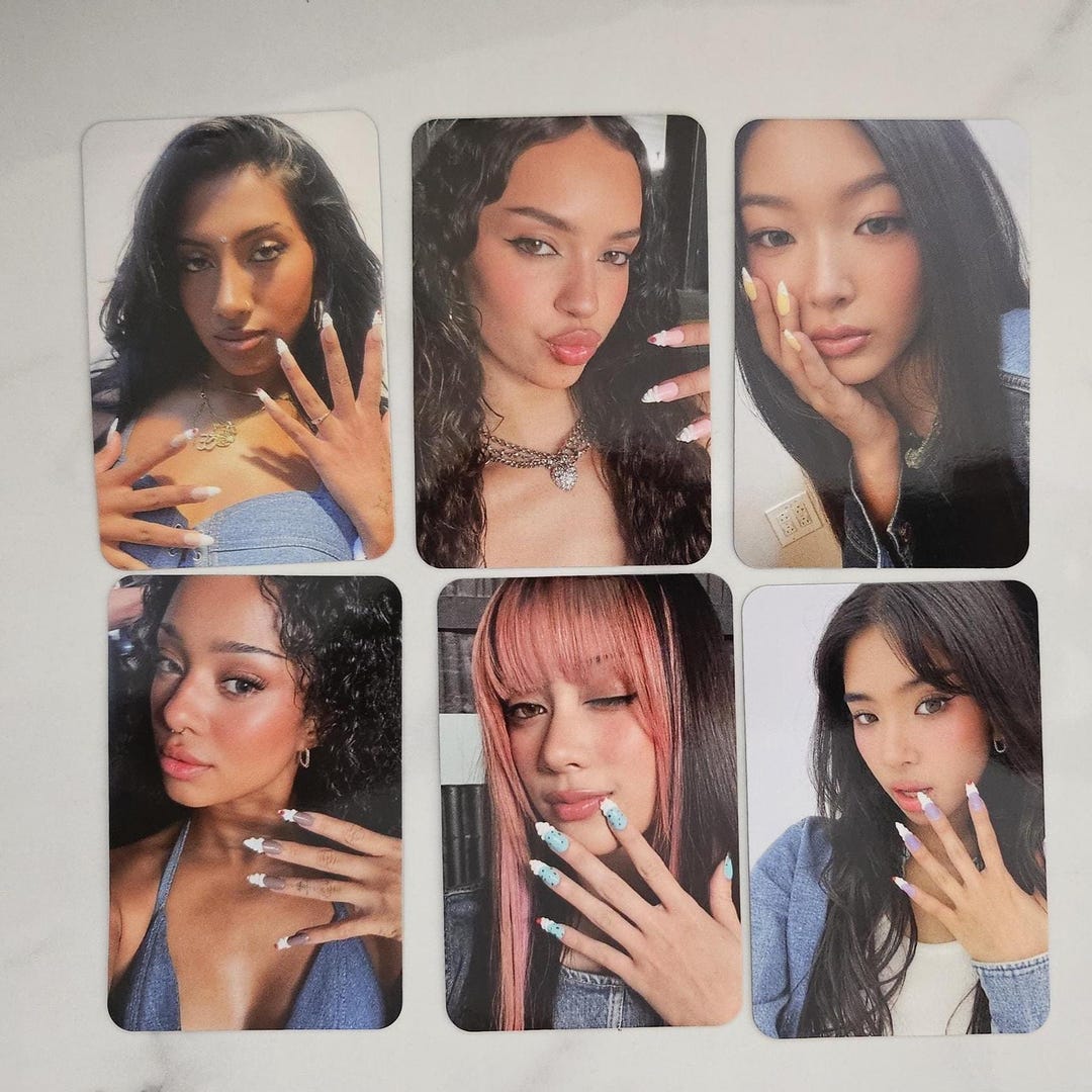 Katseye - Milkshake Nails Gap Seflie Fanmade Photocards - Etsy