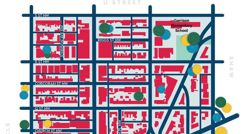 Logan Circle 11x17 Washington DC Neighborhood Map Print | Etsy