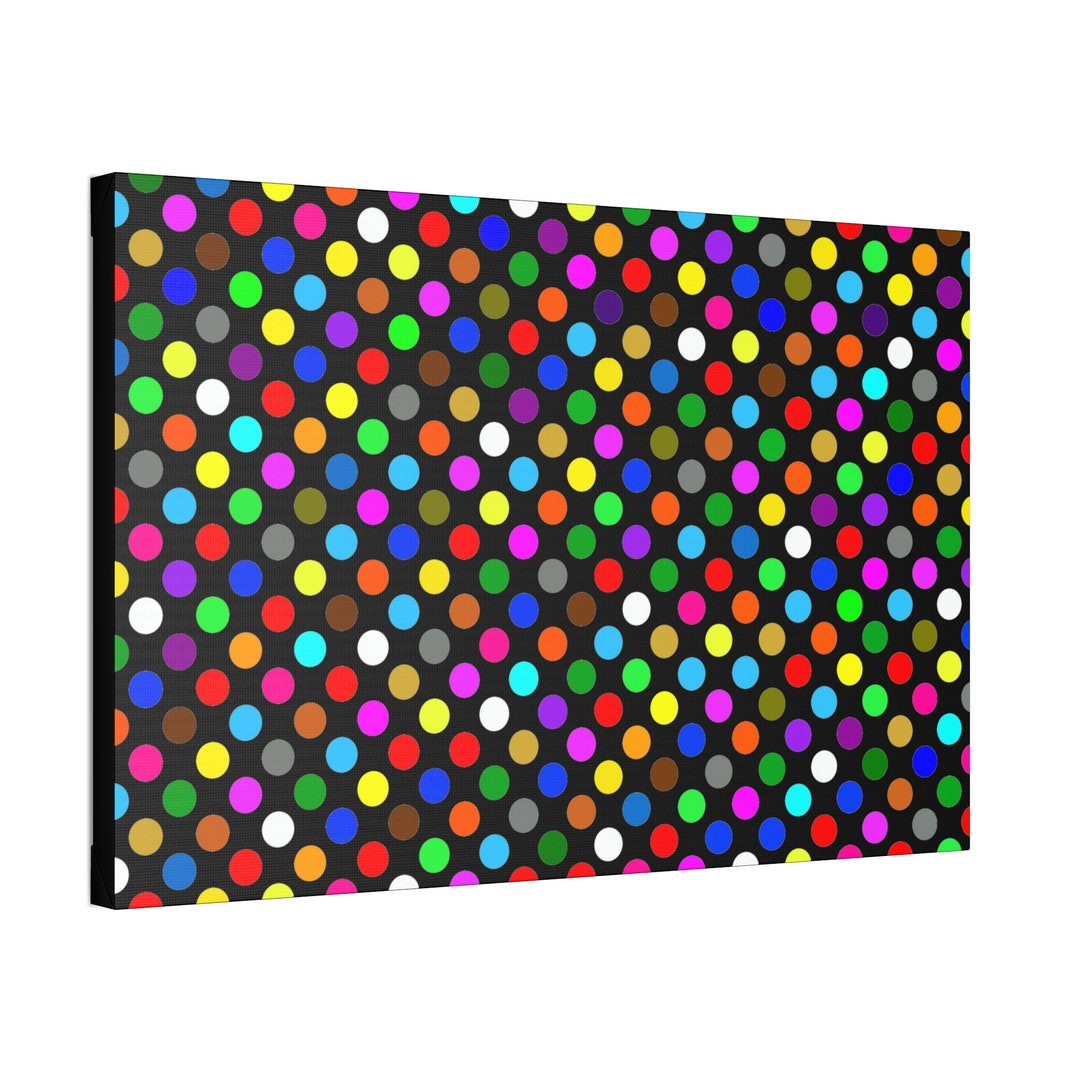 MULTI Color Polka Dot Pop Art Canvas by Mandad ~ - Etsy