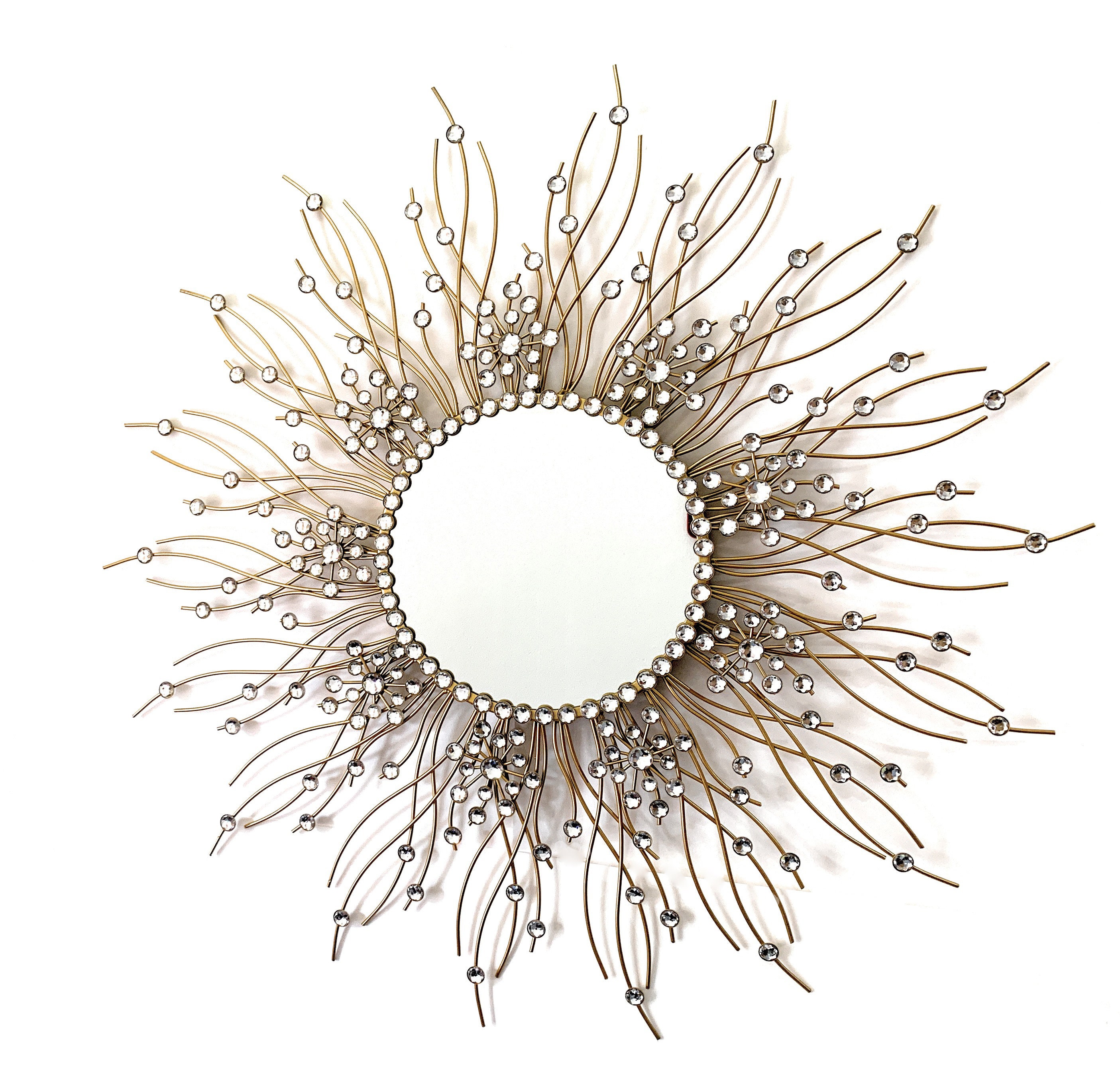 Decorative Starburst Mirrormetal Wall Mirrorwall Hanging - Etsy