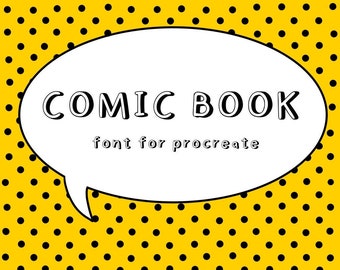 Procreate Font Comic - Etsy