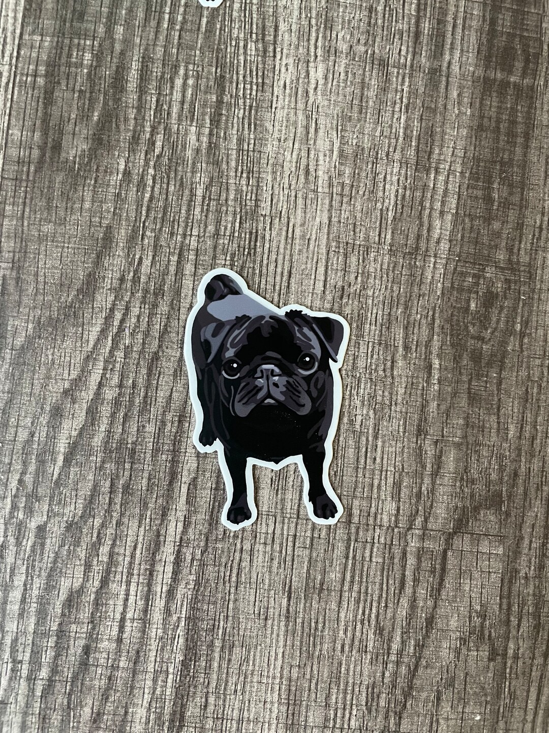 Black Pug Waterproof Vinyl Sticker Dishwasher Safe - Etsy