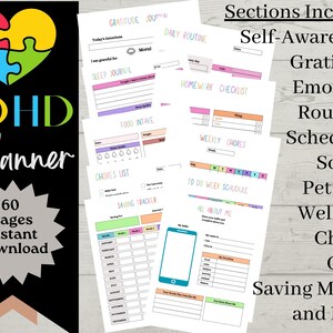 ADHD Planner for Kids | ADHD Organizer | ADHD Planner Workbook | Adhd ...