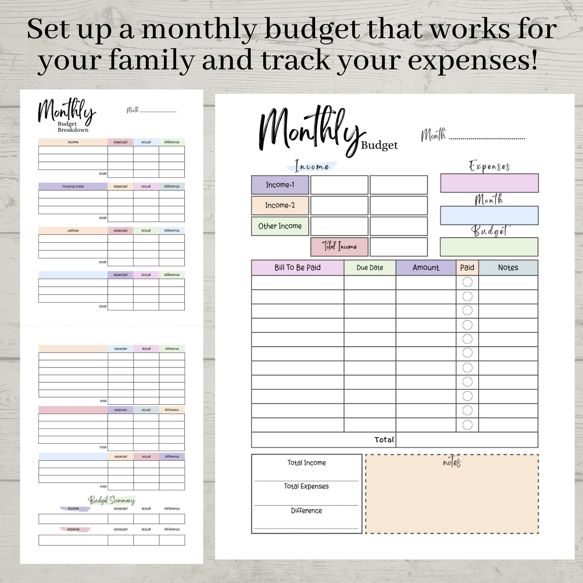 Household Planner CANVA Template| Household Organizer Kit | Home ...