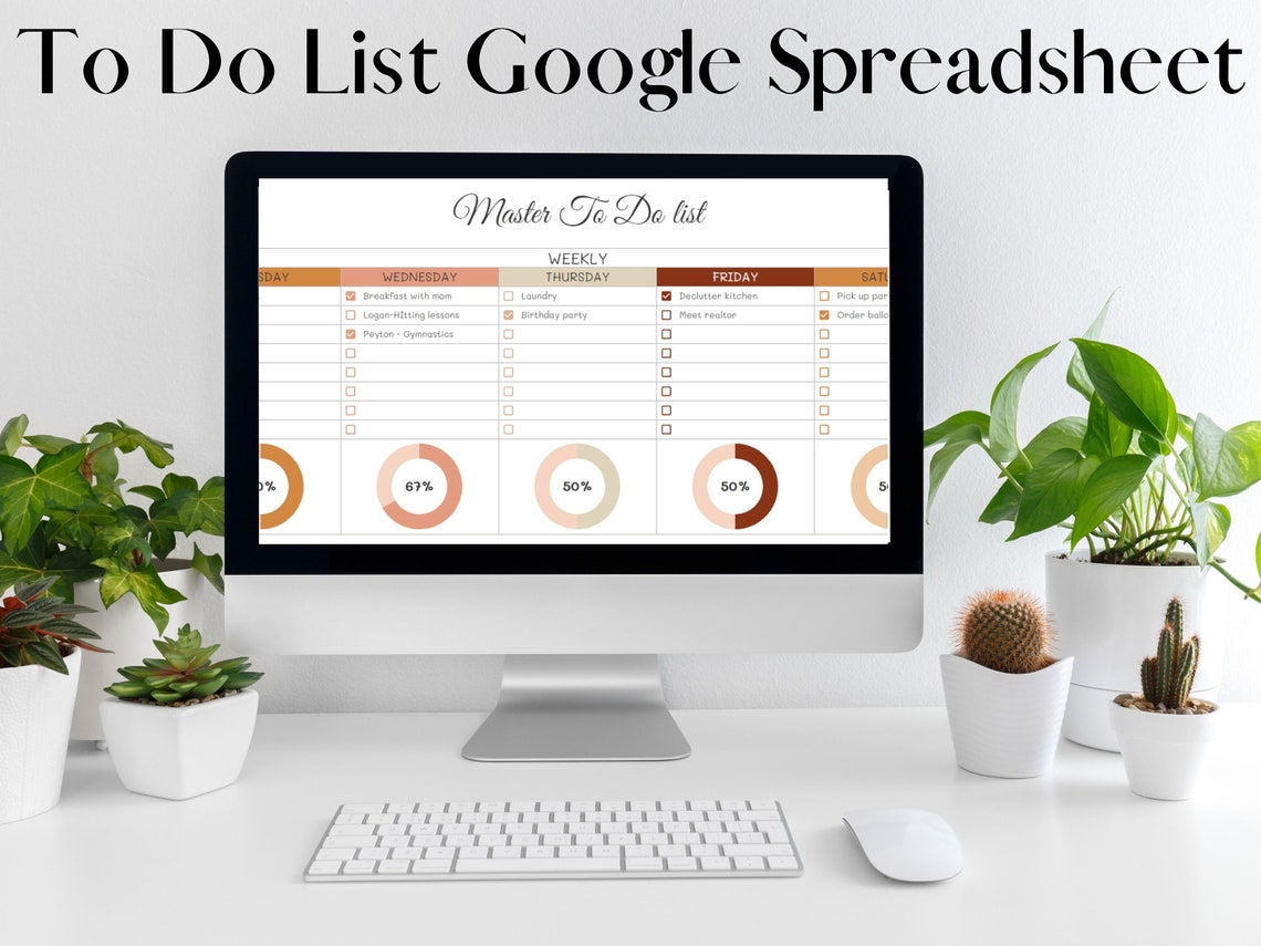 To Do List Spreadsheet Task Tracker | Google Sheets | Planner ...