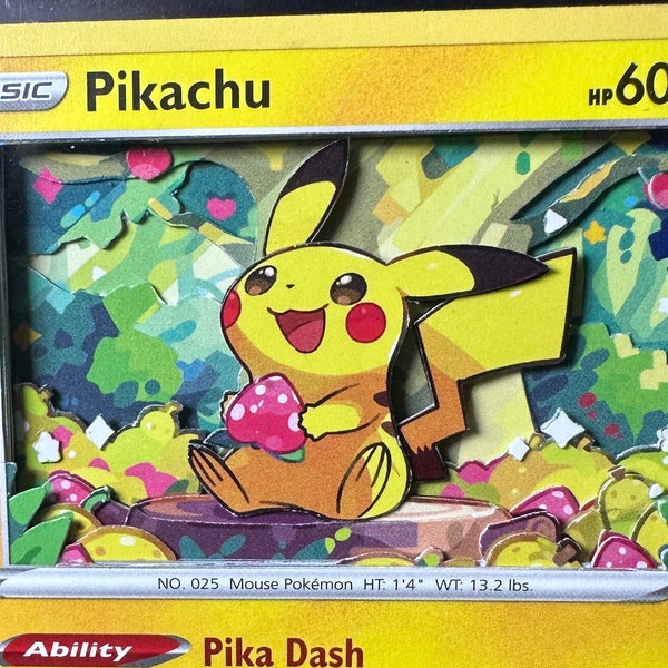 3d Pikachu Card - Etsy