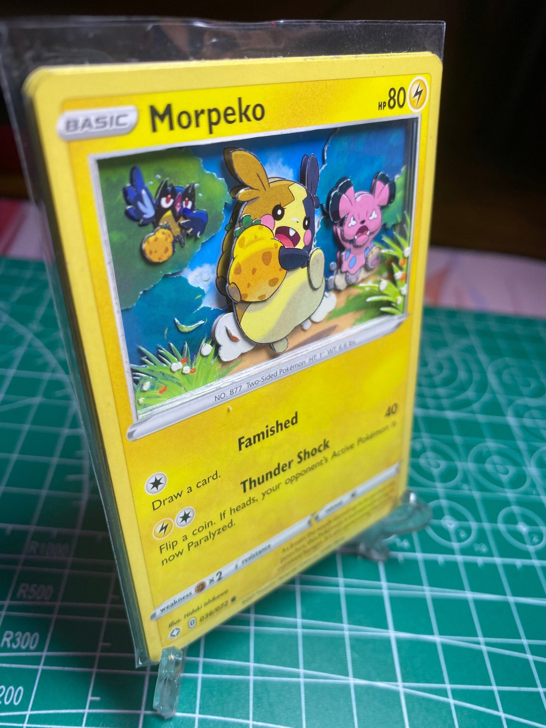 Morpeko 3D Pokemon Card - Etsy