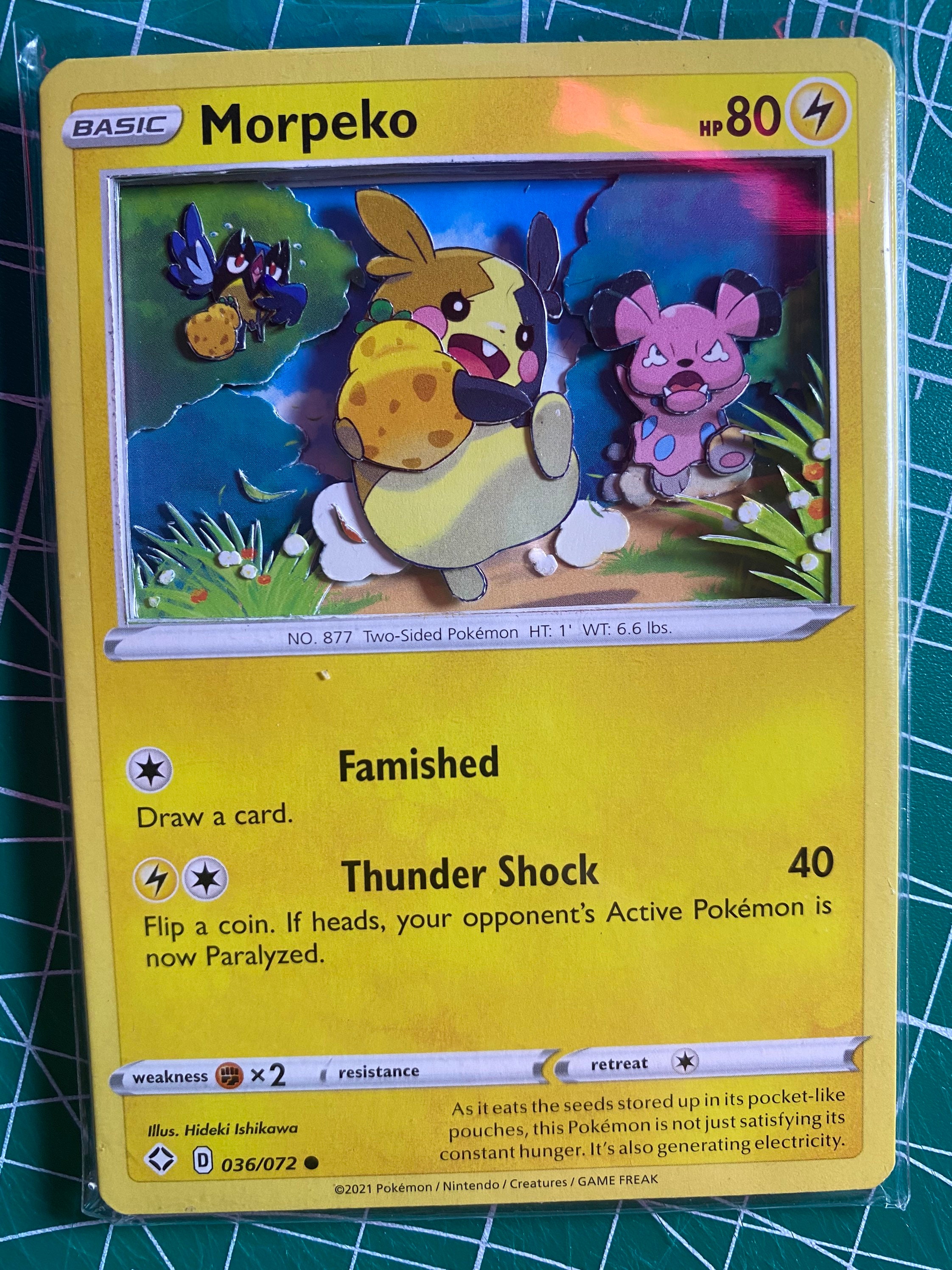 Morpeko 3D Pokemon Card - Etsy