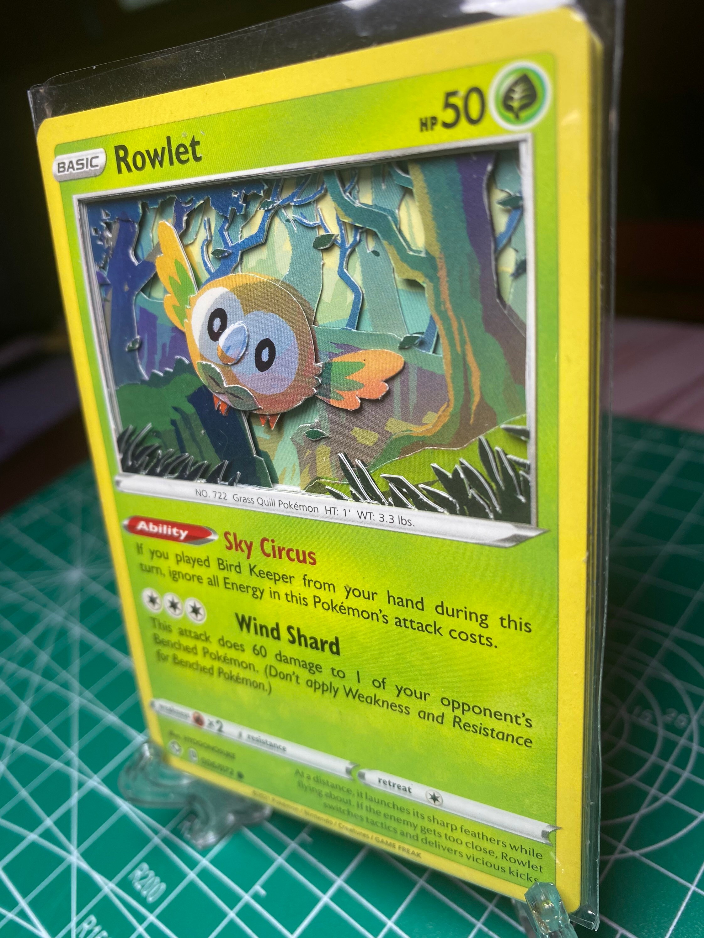 006/072 Rowlet 3D Pokemon Card - Etsy