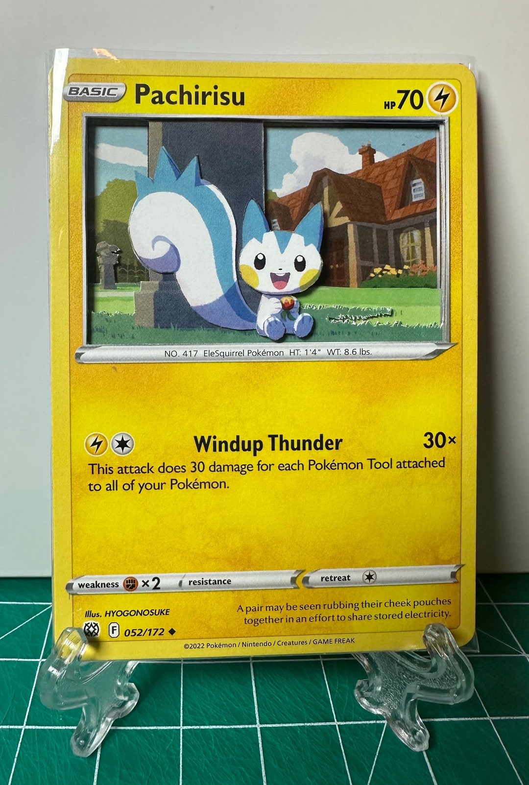 Pachirisu 3D Pokemon Card - Etsy
