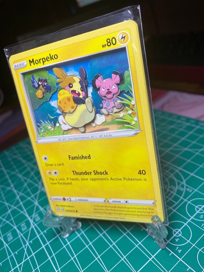 Morpeko 3D Pokemon Card - Etsy
