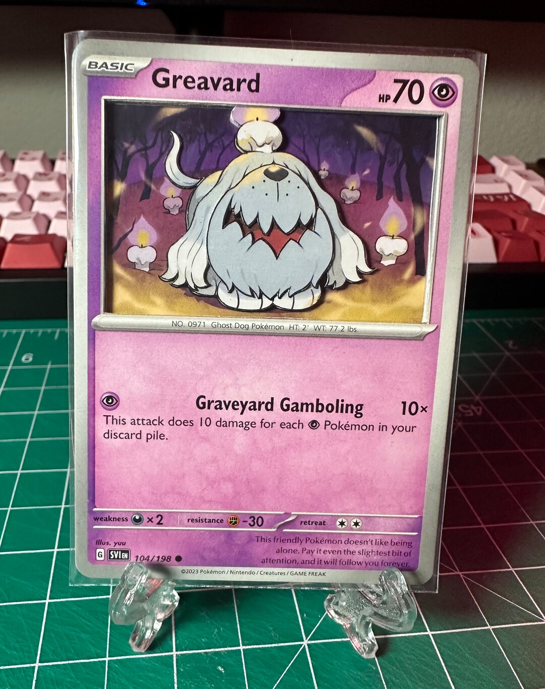 Greavard 3D Pokemon Card - Etsy