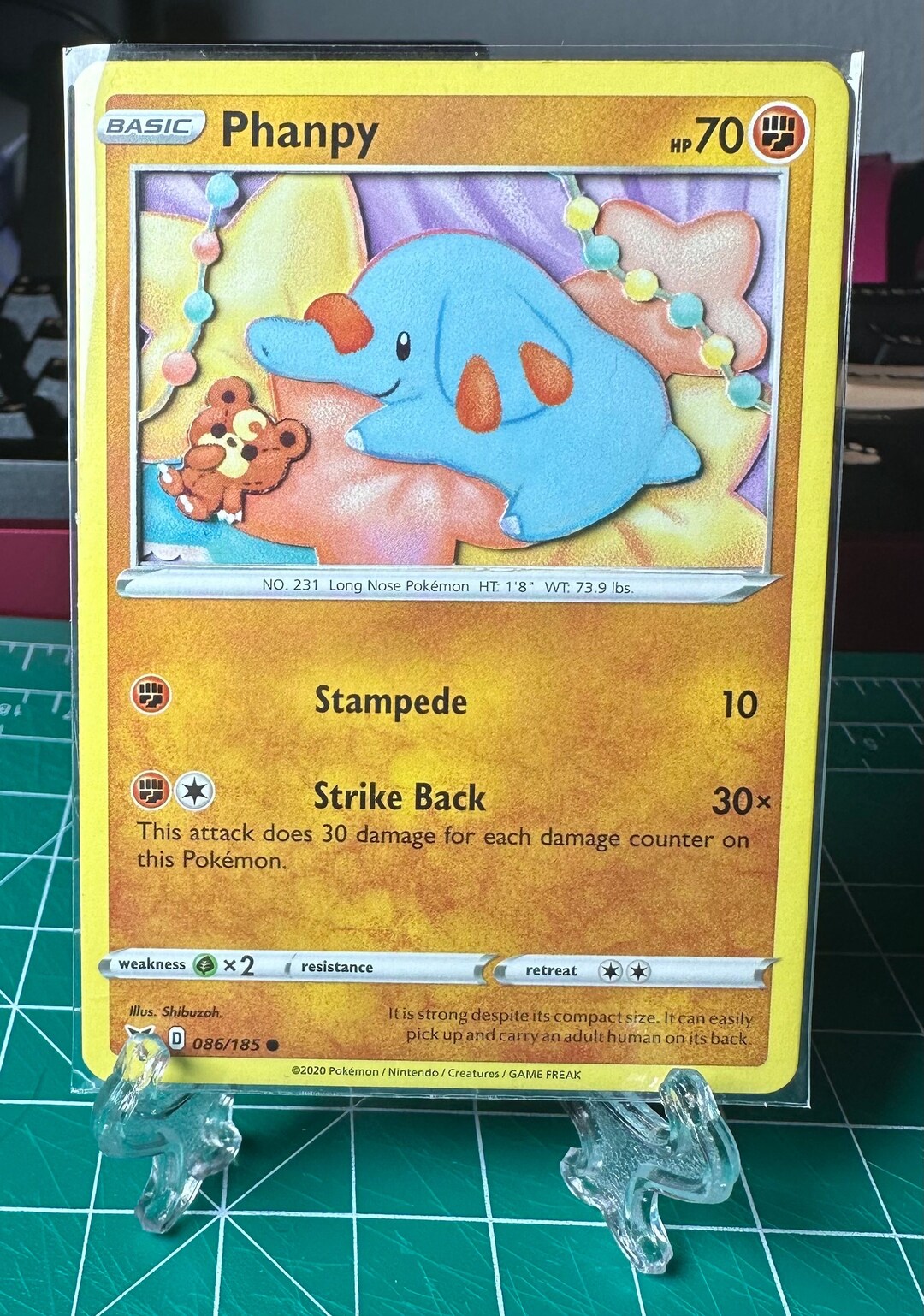Phanpy 3D Pokemon Card - Etsy