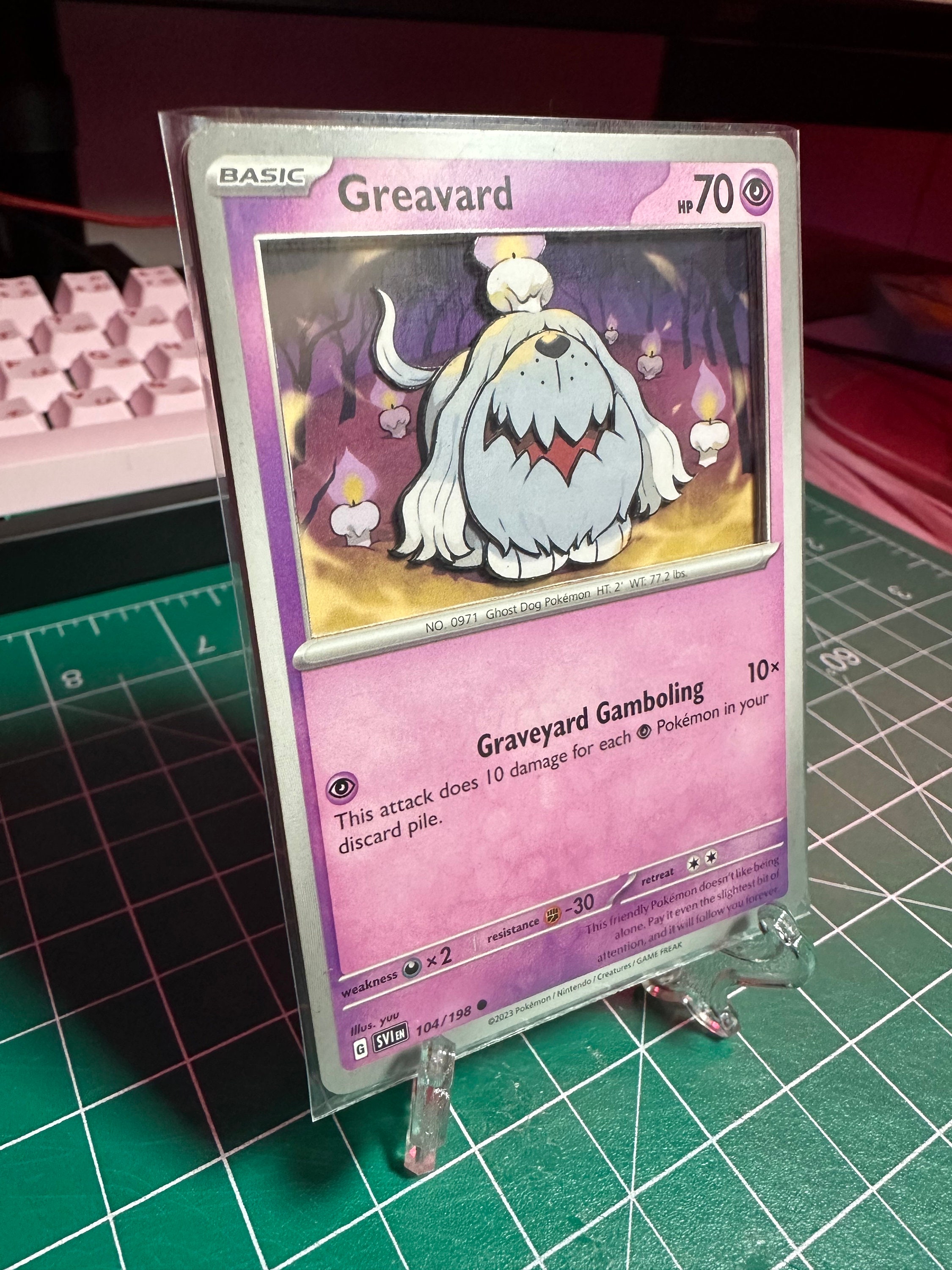 Greavard 3D Pokemon Card - Etsy