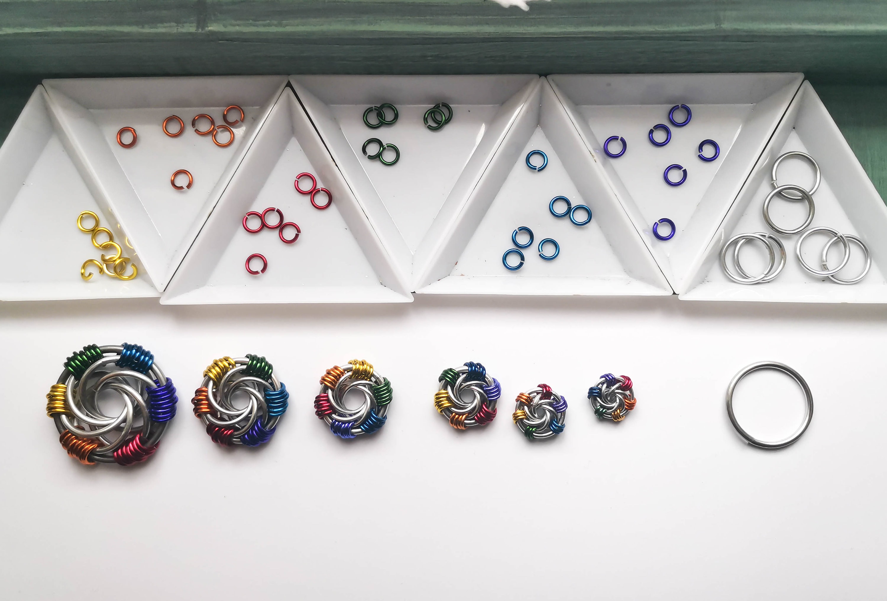 Vortex Tutorial 6 Sizes, Chainmaille Jewelry, Chain Maille Earrings ...