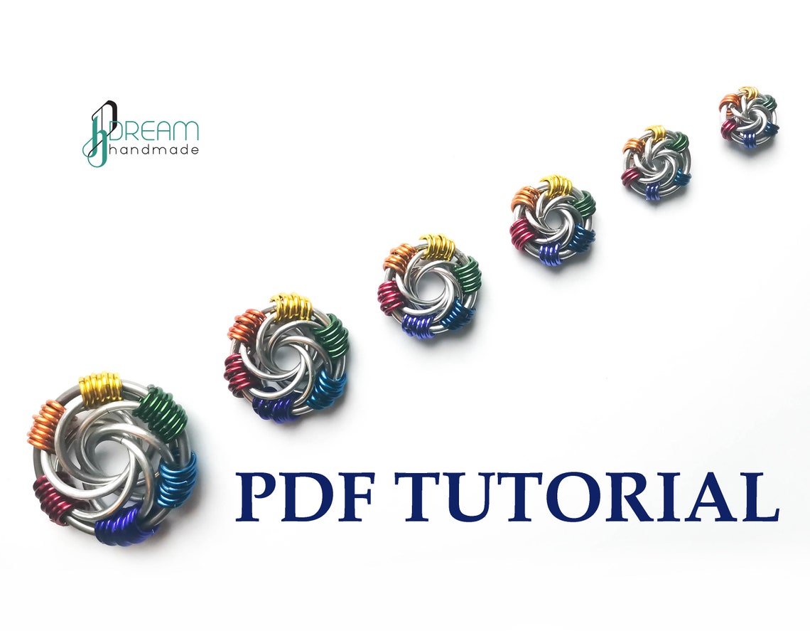 Vortex Tutorial 6 Sizes Chainmaille Jewelry Chain Maille | Etsy
