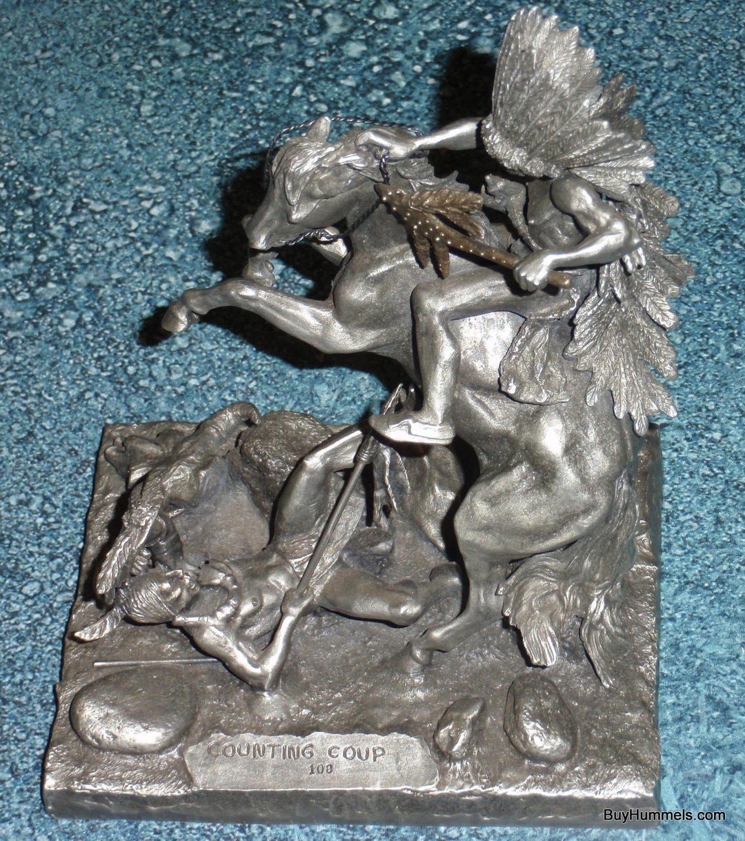 Don Polland Native American Pewter Statue "counting Coup" Limited ...