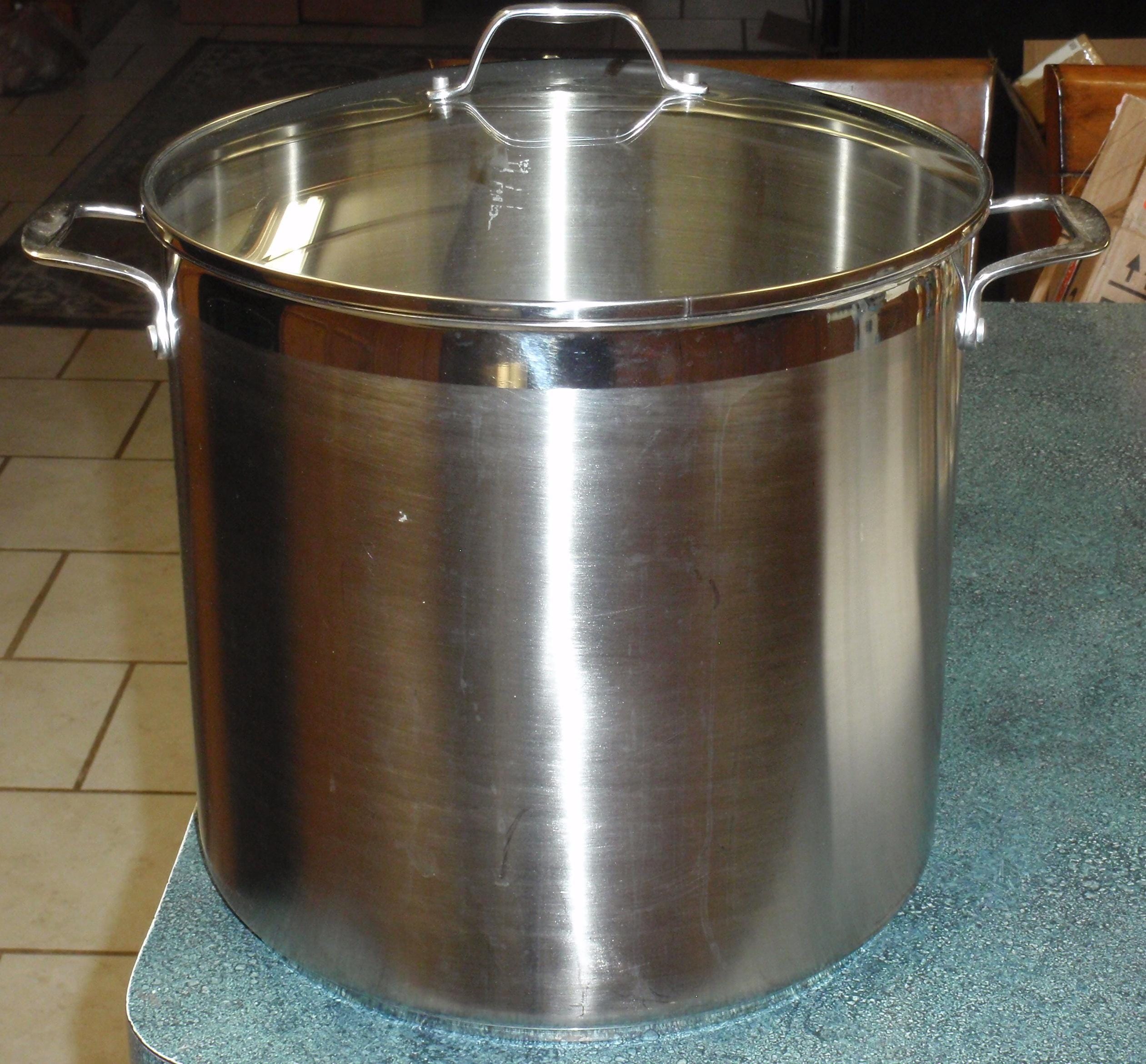 24 Qt Aluminum Stock Pot With Spigot Spout: Heavy-duty 6 Gallons Kettle ...