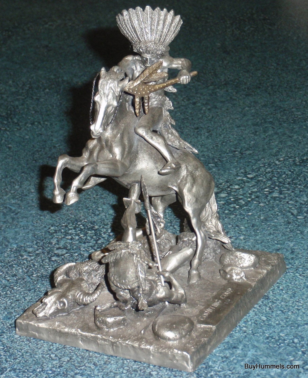 Don Polland Native American Pewter Statue counting Coup Limited Edition ...