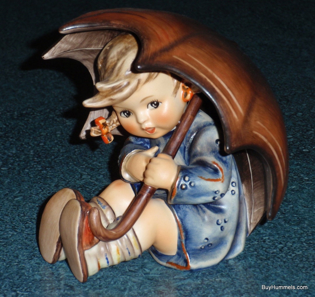 The umbrella Girl Goebel Hummel Figurine 152/0 B Little Girl Under Big ...