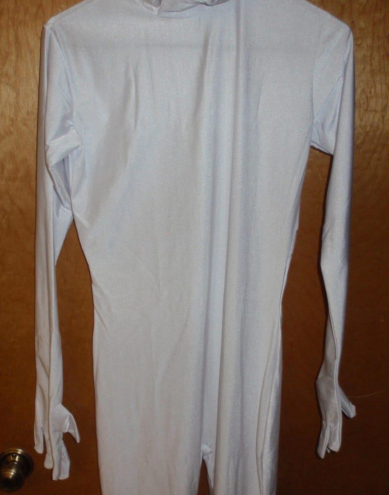 Ghost White Unitard 2nd Skin Halloween Costume Zentai Altskin Gimp Open ...