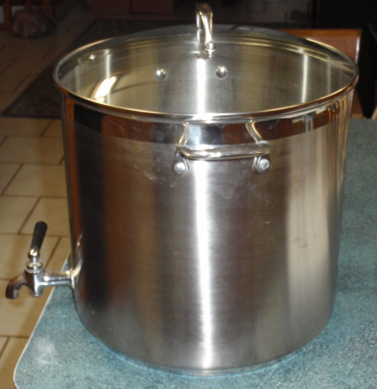 24 Qt Aluminum Stock Pot With Spigot Spout: Heavy-duty 6 Gallons Kettle ...