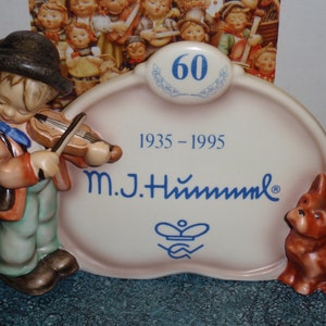Puppy Love Goebel Hummel Display Plaque #767 TMK7 60 Year Anniversary ...