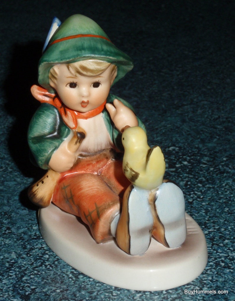 Singing Lesson Goebel Hummel Figurine #63 - Boy Singing With Bird on ...
