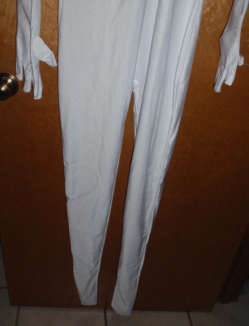 Ghost White Unitard 2nd Skin Halloween Costume Zentai Altskin Gimp Open ...