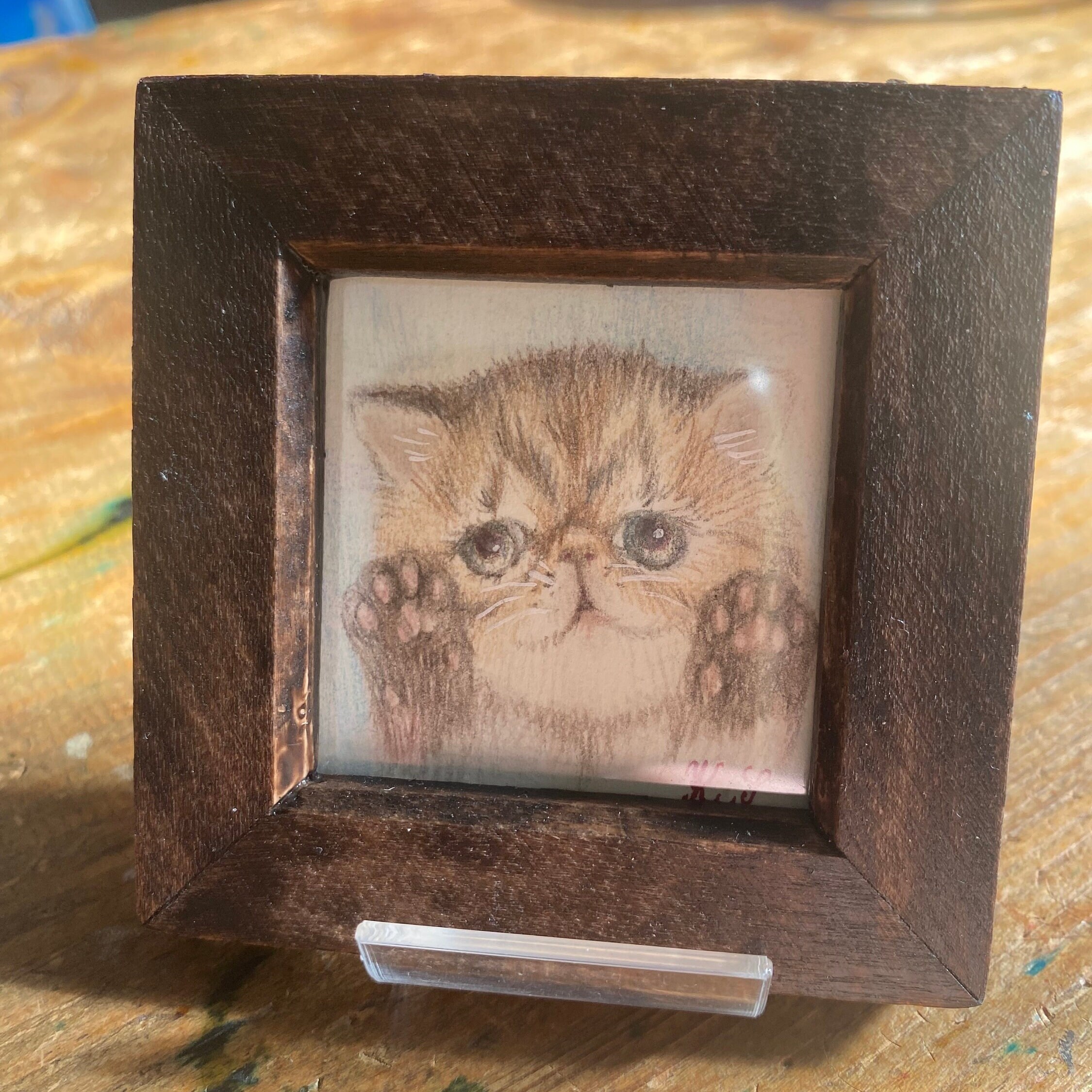 Cat Illustration Square - Etsy
