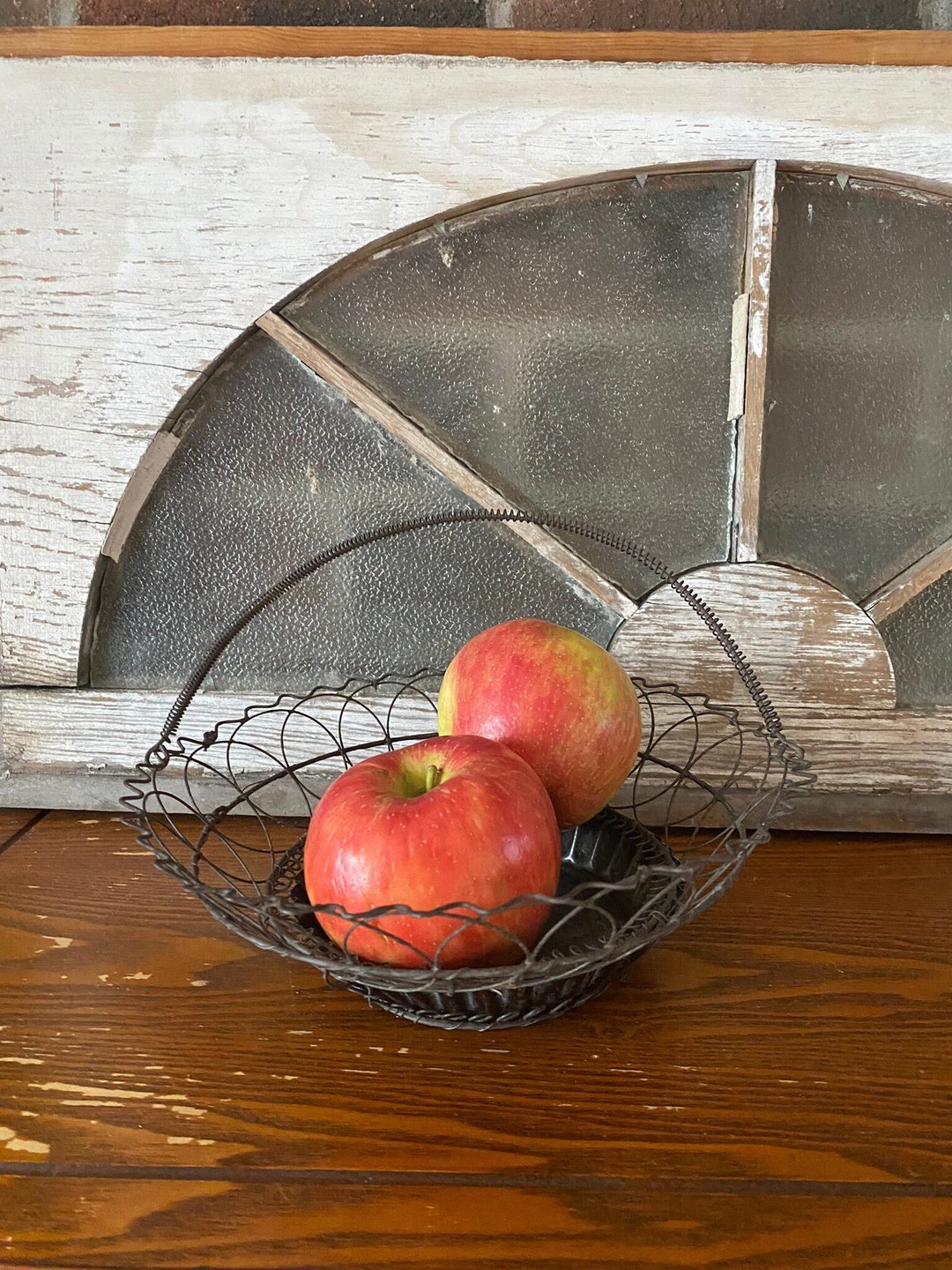 Antique French Wire Basket With Handle, French Wire, Antique, Primitive ...