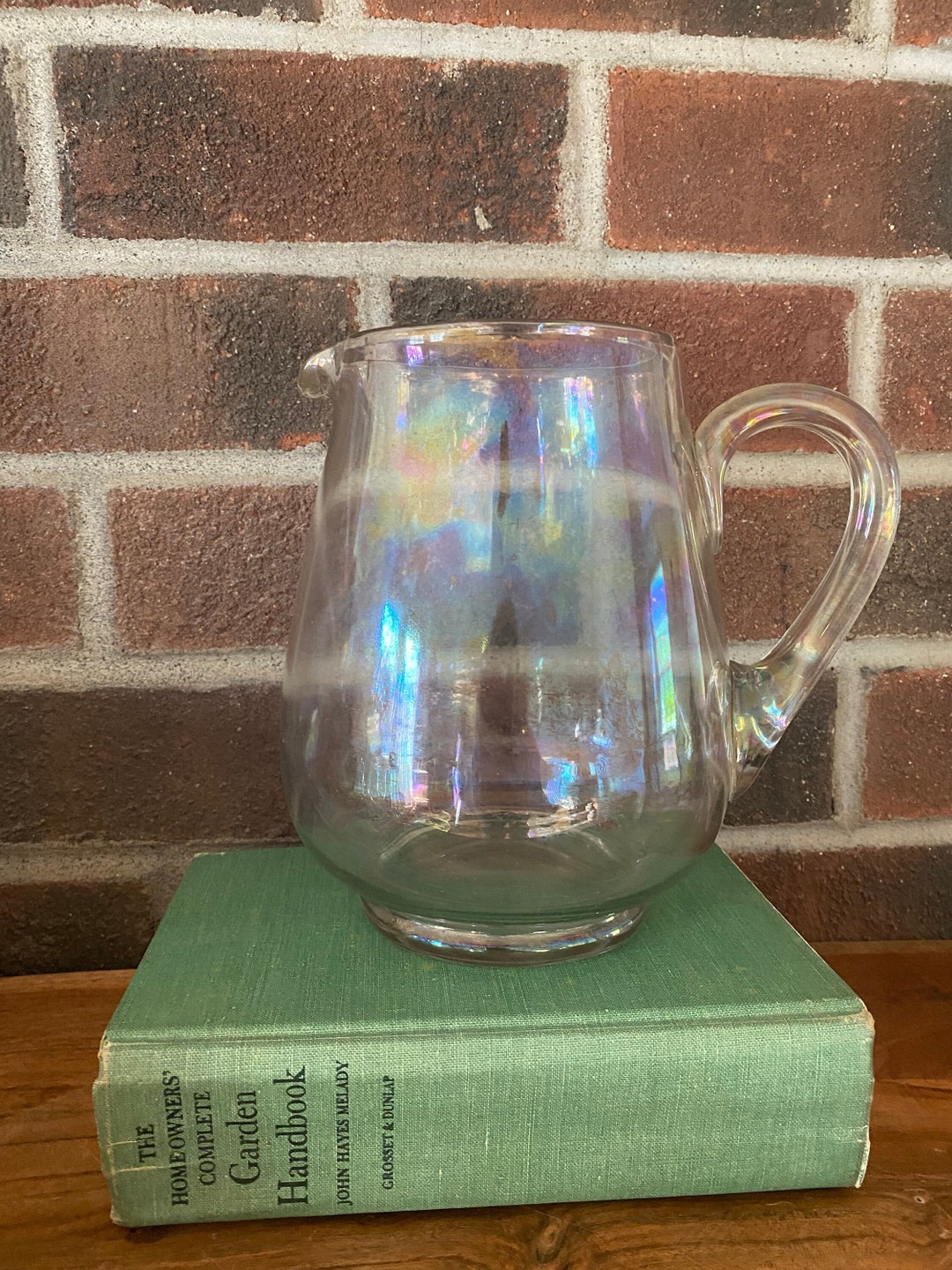 Iridescent Pitcher, Vintage, Glass Pitcher, Rainbow, Party Pitcher - Etsy