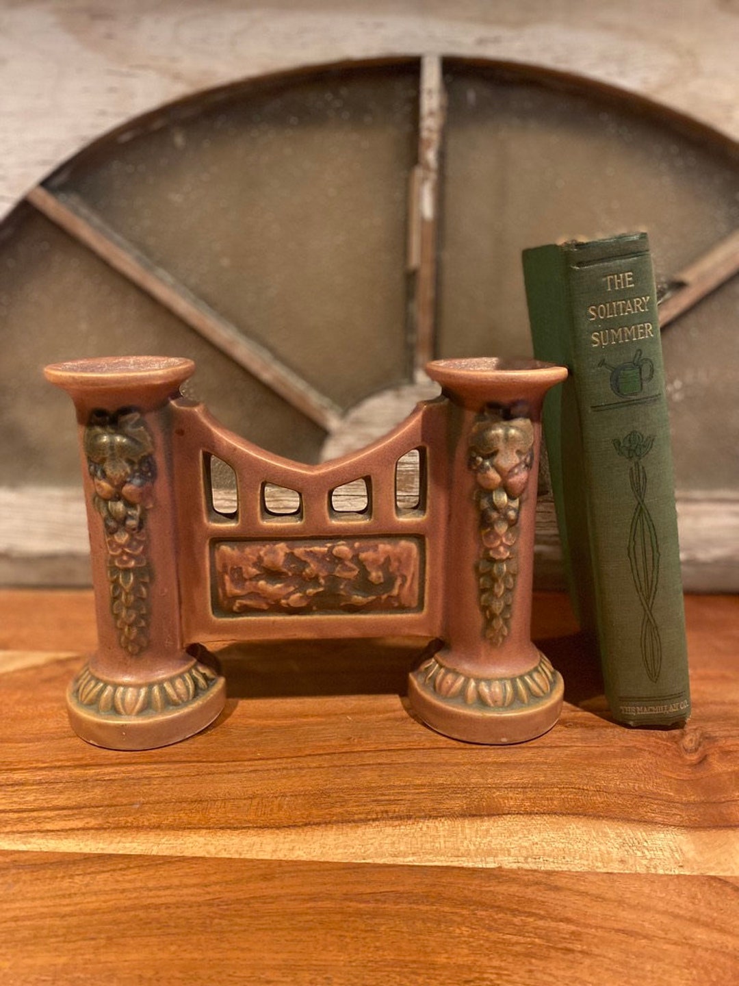 Roseville Florentine Arched Gate, Brown, Brick Red, Roseville Ink Stamp ...