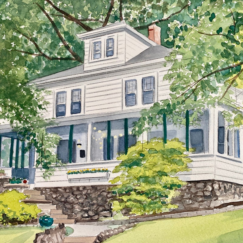 Custom House Portrait - Etsy