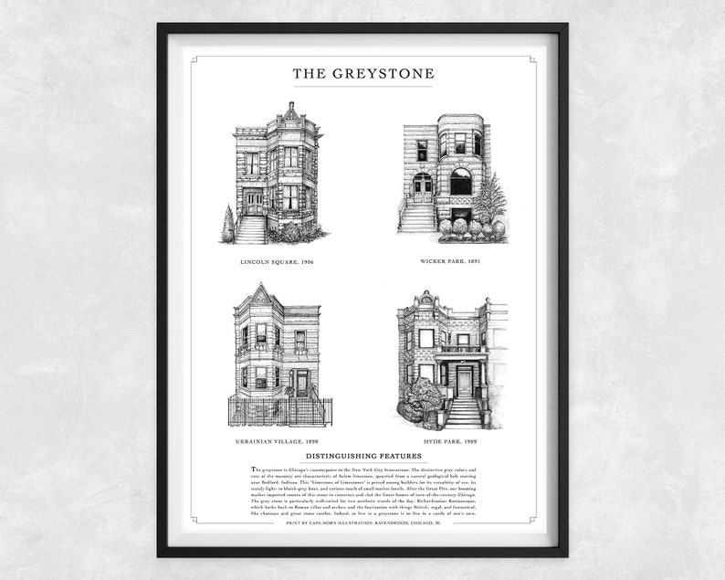 The Greystone, Home Styles Print | Chicago Neighborhood Architecture ...