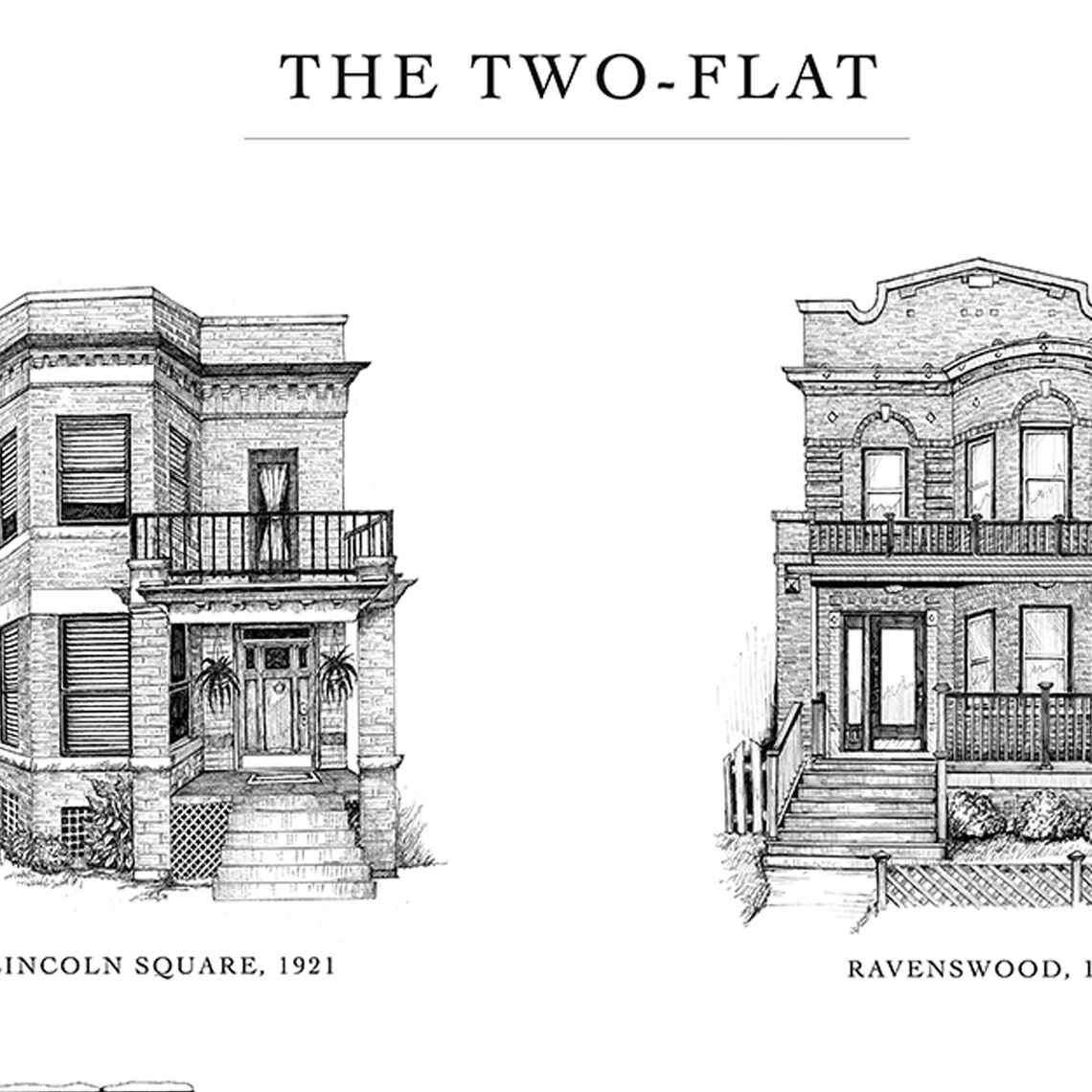 Two-flat Home Styles Print | Chicago Neighborhood Architecture Series ...