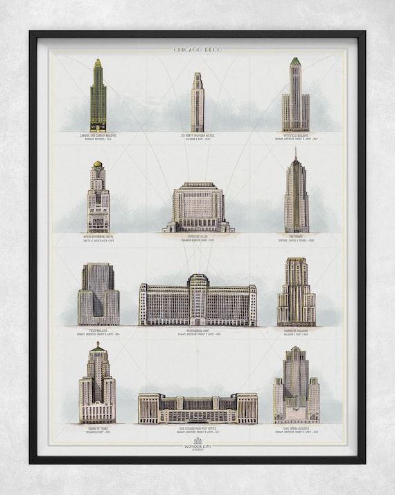 Art Deco Architecture Drawing