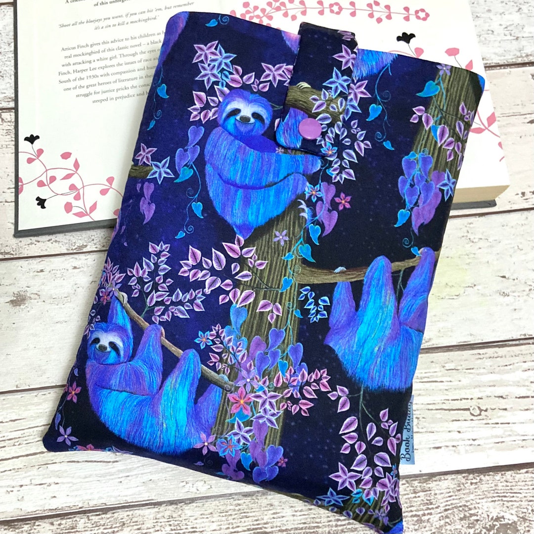 Moonlit Sloth Book Buddy, Padded Paperback Pouch, Slow Reader Gift ...